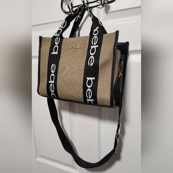 bebe | Bags | Bebe Hana Canvas Tote Bag | Poshmark